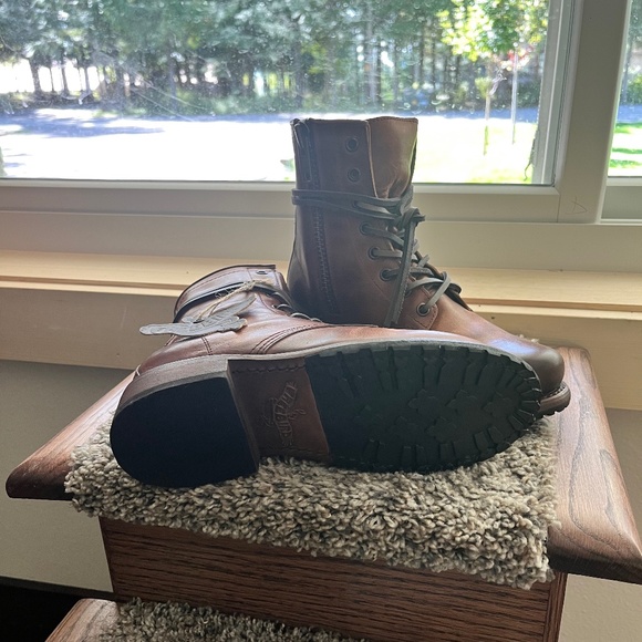 Freebird by Steven | Shoes | Nwt Freebird By Steven Manchester Cognac Size 6 Combat Boots | Poshmark